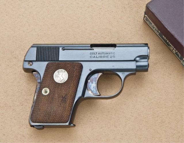 Colt model 1908, .25 ACP caliber, semi-automatic pistol, blue finish ...