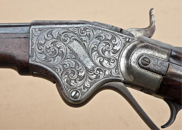 Spencer .46 rimfire caliber sporting rifle, period or factory Nimschke ...