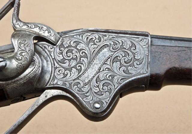 Spencer .46 rimfire caliber sporting rifle, period or factory Nimschke ...