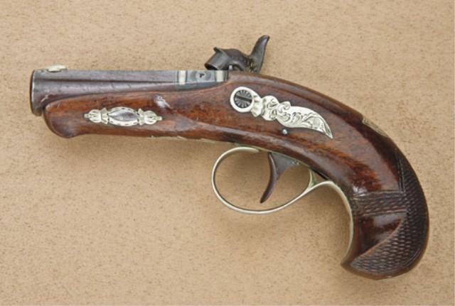 Original Henry Deringer percussion pistol, .41 caliber, 2-1/8” barrel ...