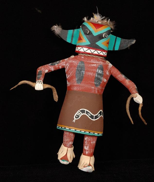 Hopi Snake Dancer Kachina ca. 1960's - Carved Cottonwood Root 8" H.