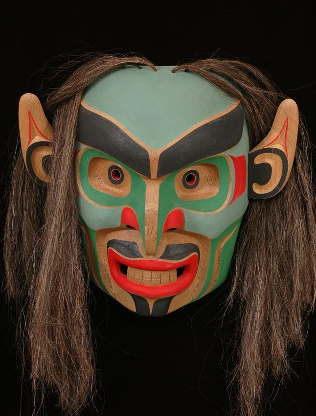 Kwaguilth Bukwus Mask Carved by Tony Hunt Jr. 17" H. 20" W.