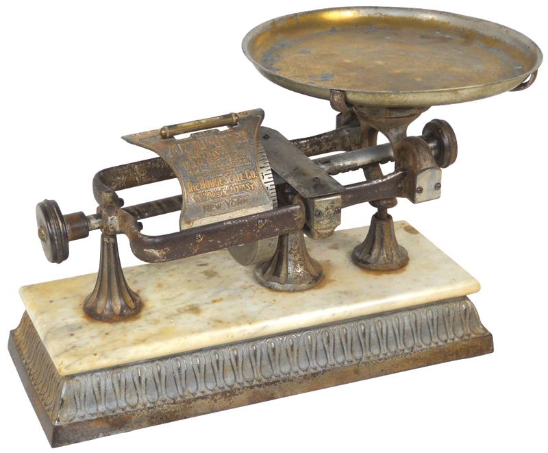 Micrometer Scale, mfgd by The Dodge Scale Co.-NY, fancy cast iron w ...