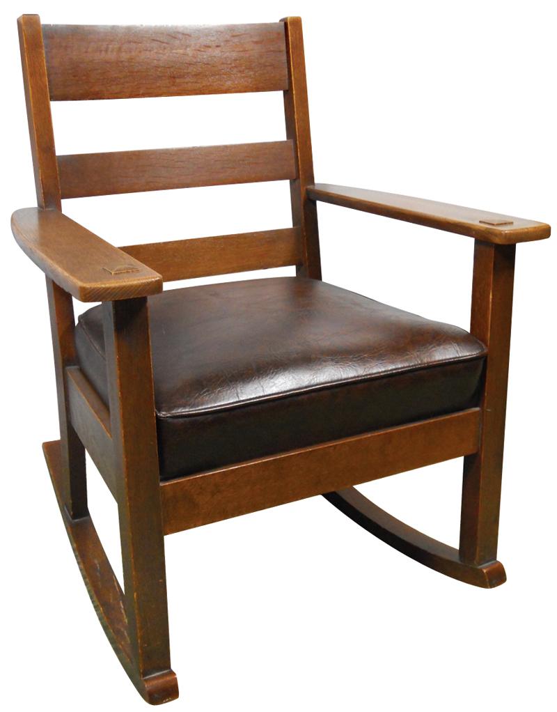 Mission oak rockers (2), original to the Nodaway Masonic Lodge-Clarinda ...
