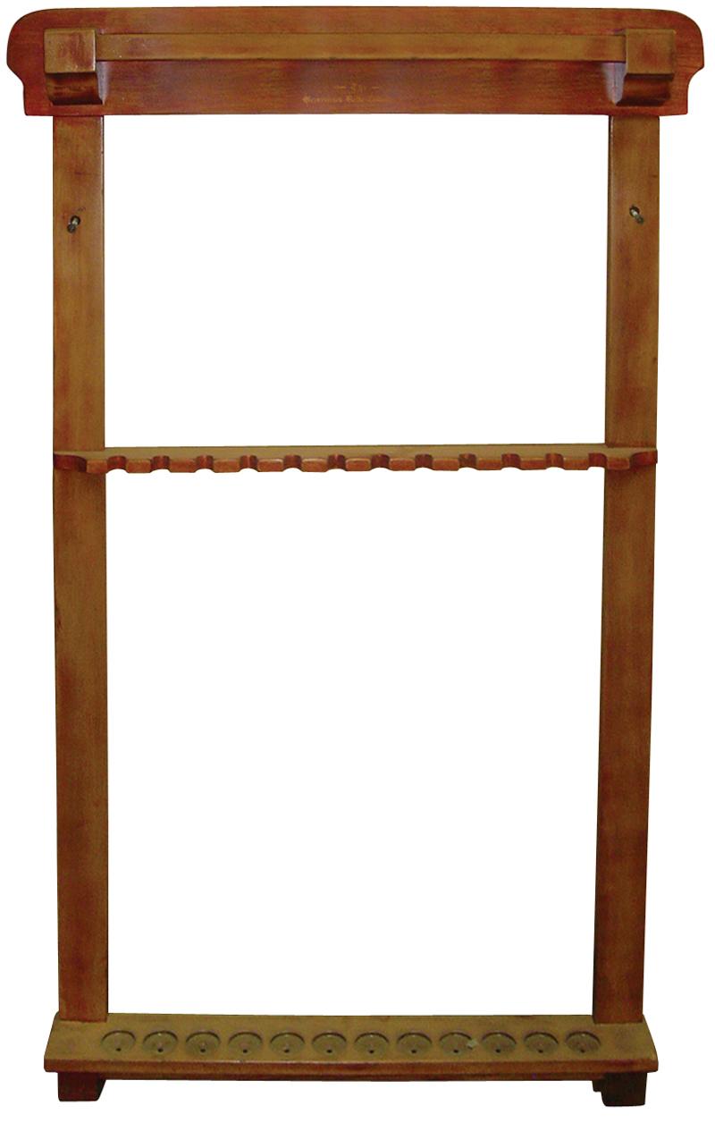 Billiard cue rack, Brunswick Balke-Collender Co., cherry finish, holds ...