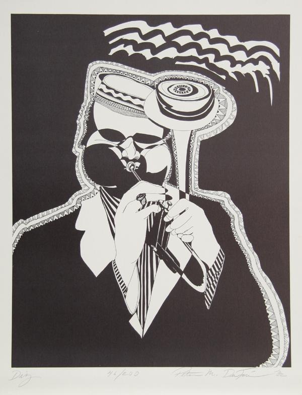 Peter M. Dufore, Diz (Dizzy Gillespie), Lithograph