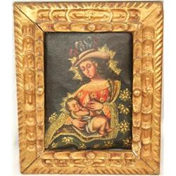 3 PERUVIAN RELIGIOUS OIL PAINTINGS