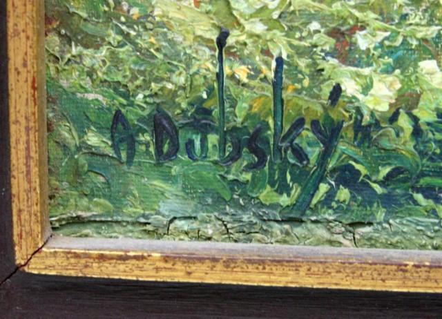 OIL PAINTING RIVER SCENE BY DUBSKY