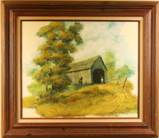 OIL ON CANVAS PAINTING BY D GIBBS