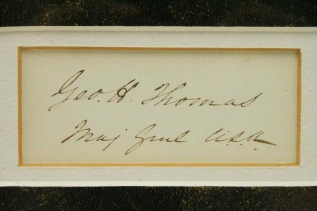 PICTURE & SIGNATURE OF GENERAL GEORGE H THOMAS