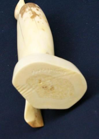 ALASKAN ESKIMO WALRUS TUSK IVORY CARVED BIRD
