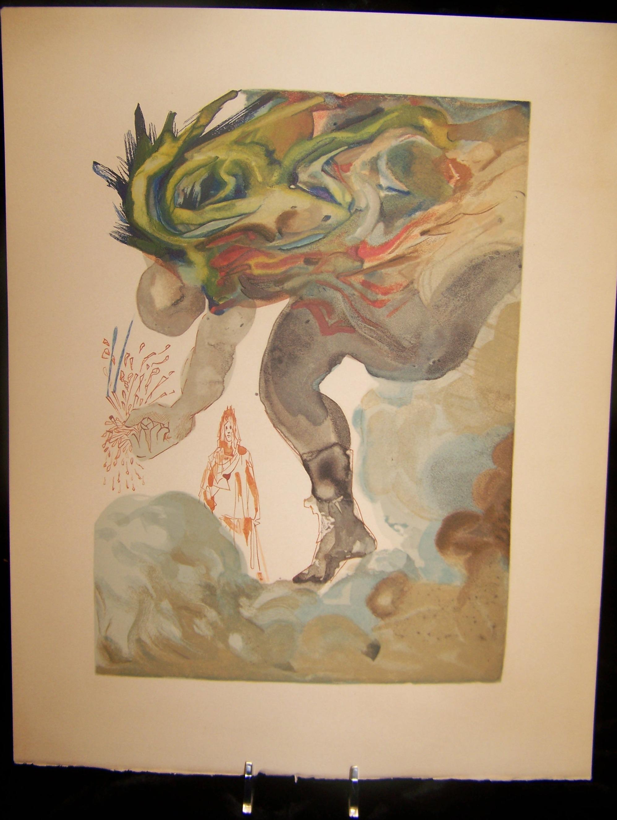 Salvador Dali Original Woodblock from Divine Comedy