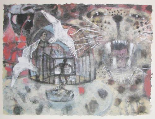 Donna Hollen-Bolmgren Handmade Paper Painting