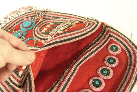 Salish Beaded Wall Pocket