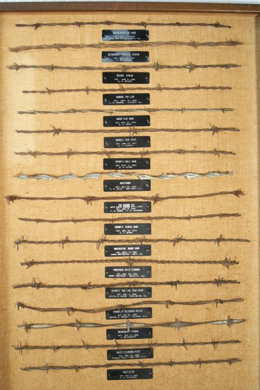 Mounted Barbed wire collection w Museum book