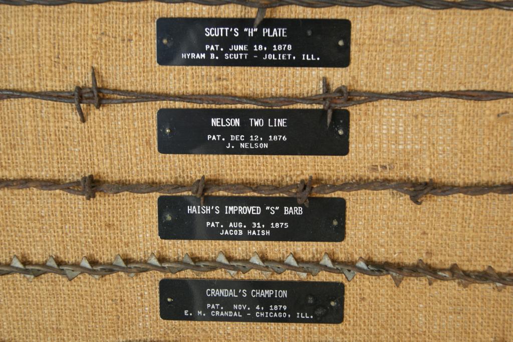 Mounted Barbed wire collection w Museum book