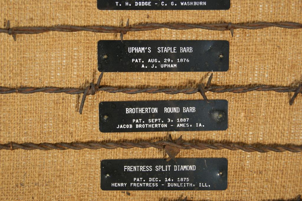 Mounted Barbed wire collection w Museum book