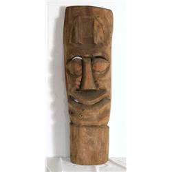 New Zealand wood carved mask - Large Tiki style