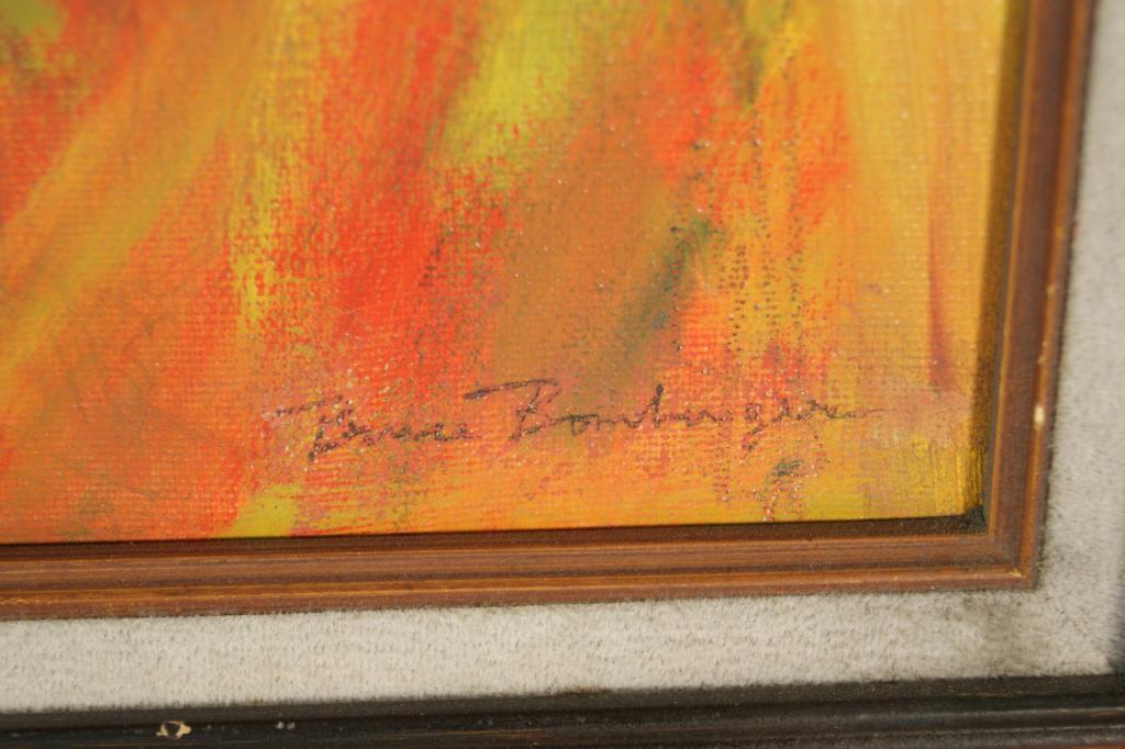 Bruce Bomberger (1918-1980) 18"x24" o/c 'Steer Wrestler-Mid Air', Bio ...