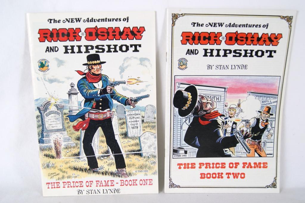 Stan Lynde litho & 2 Rick O Shay LA comic books Litho & 2 comic books