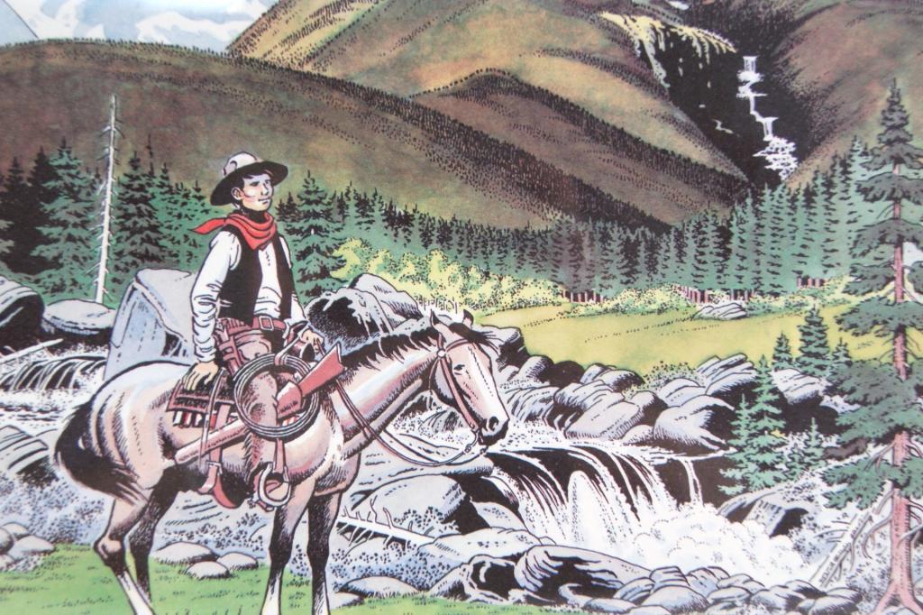 Stan Lynde litho & 2 Rick O Shay LA comic books Litho & 2 comic books