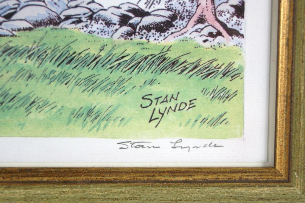 Stan Lynde litho & 2 Rick O Shay LA comic books Litho & 2 comic books