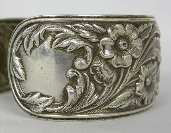 1920-40 Silver Repousse Bracelet by S. Kirk & Son
