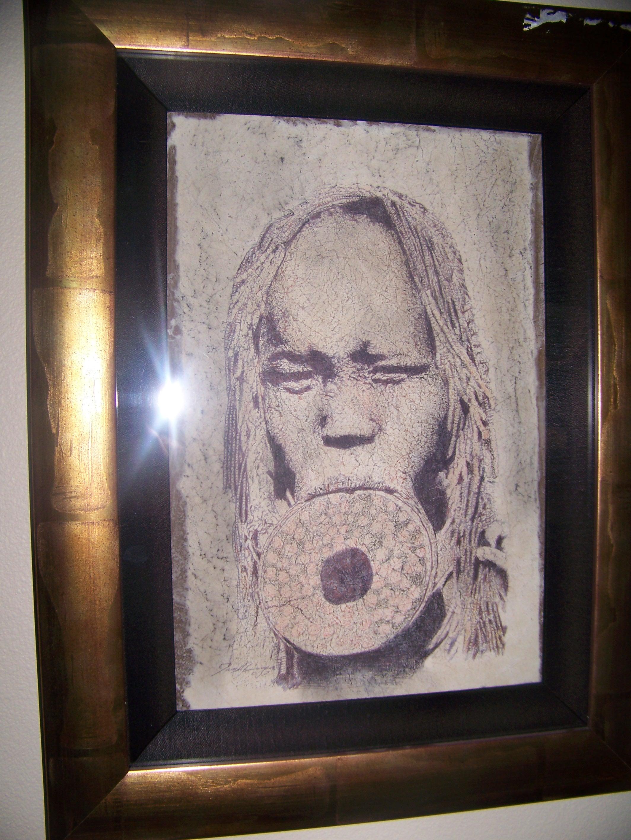 Original custom framed drawing James Henninger . American