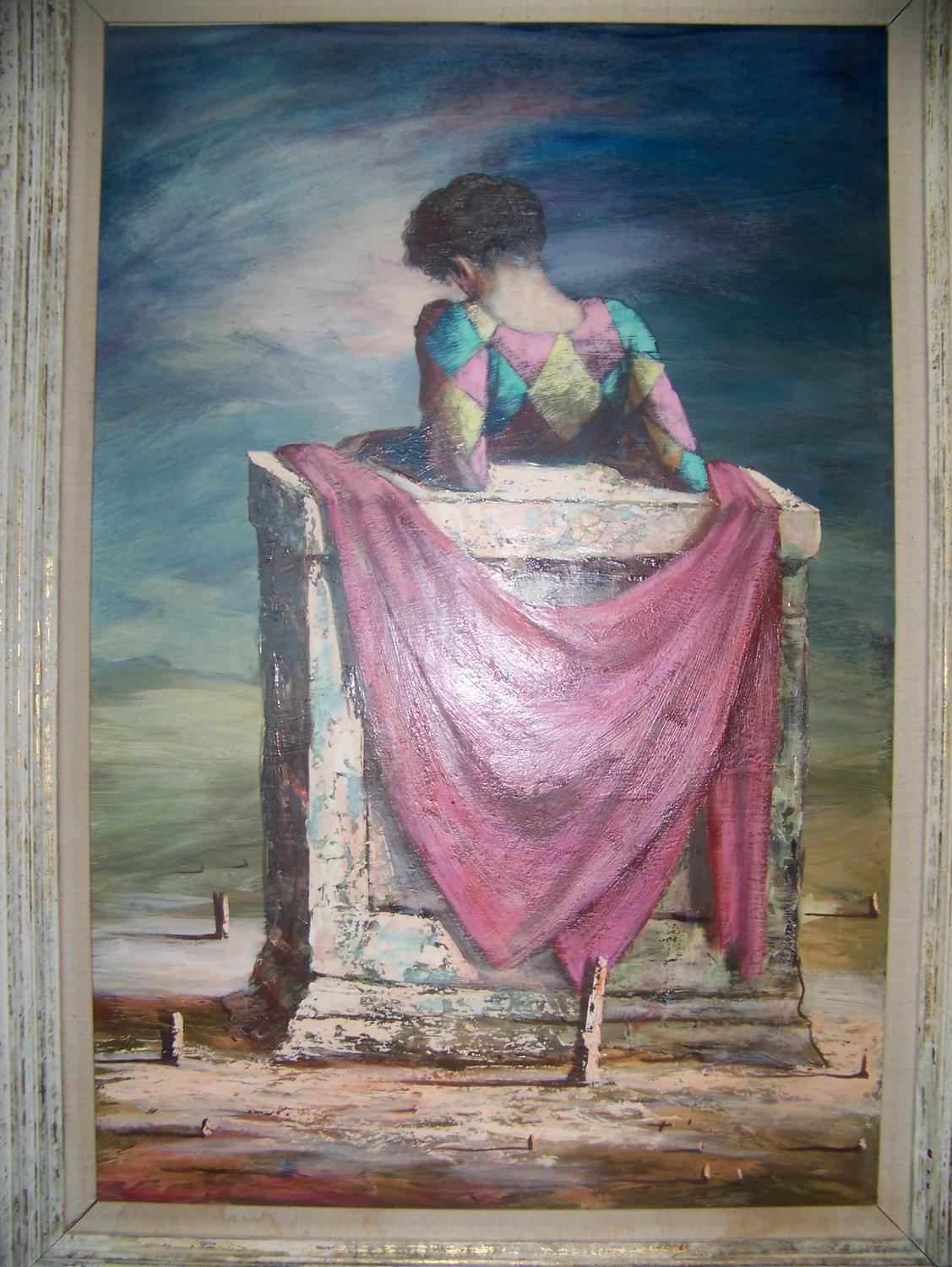 Painting in style of Picasso Blue Period