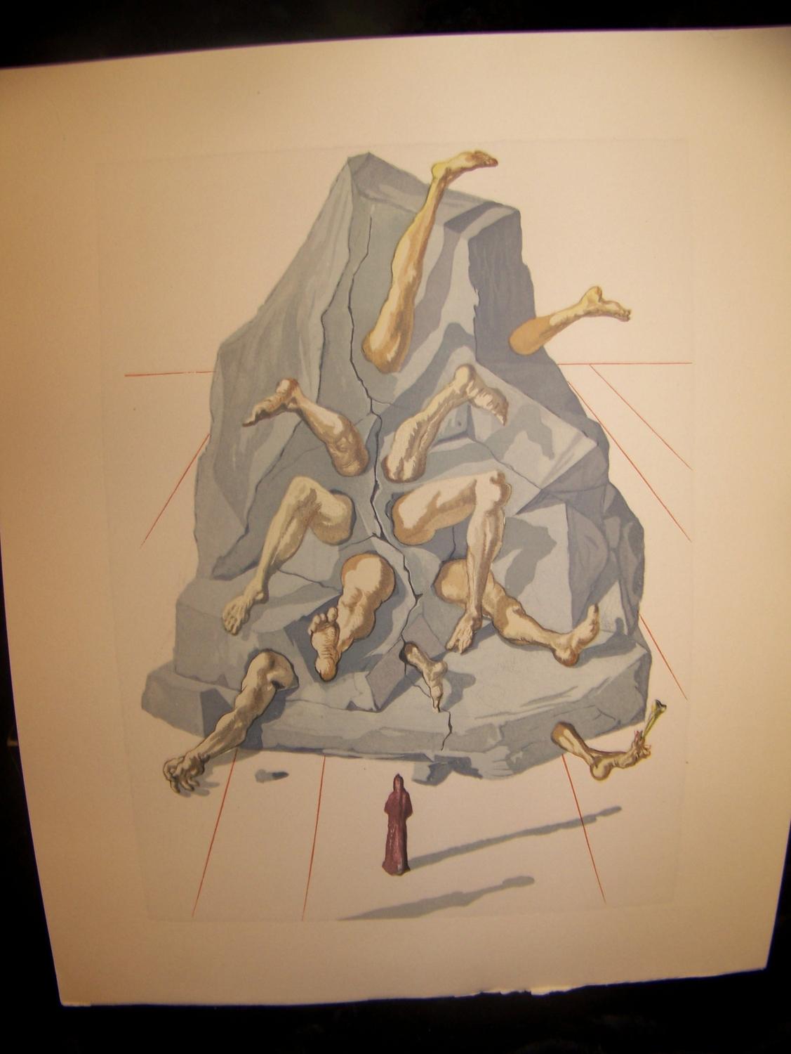 Salvador Dali The Simonists Divine Comedy woodblock Inferno #19 from ...