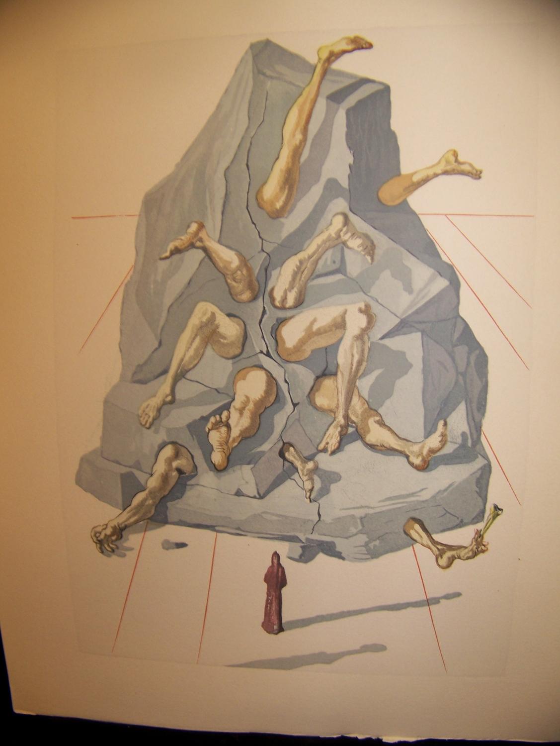 Salvador Dali The Simonists Divine Comedy woodblock Inferno #19 from ...