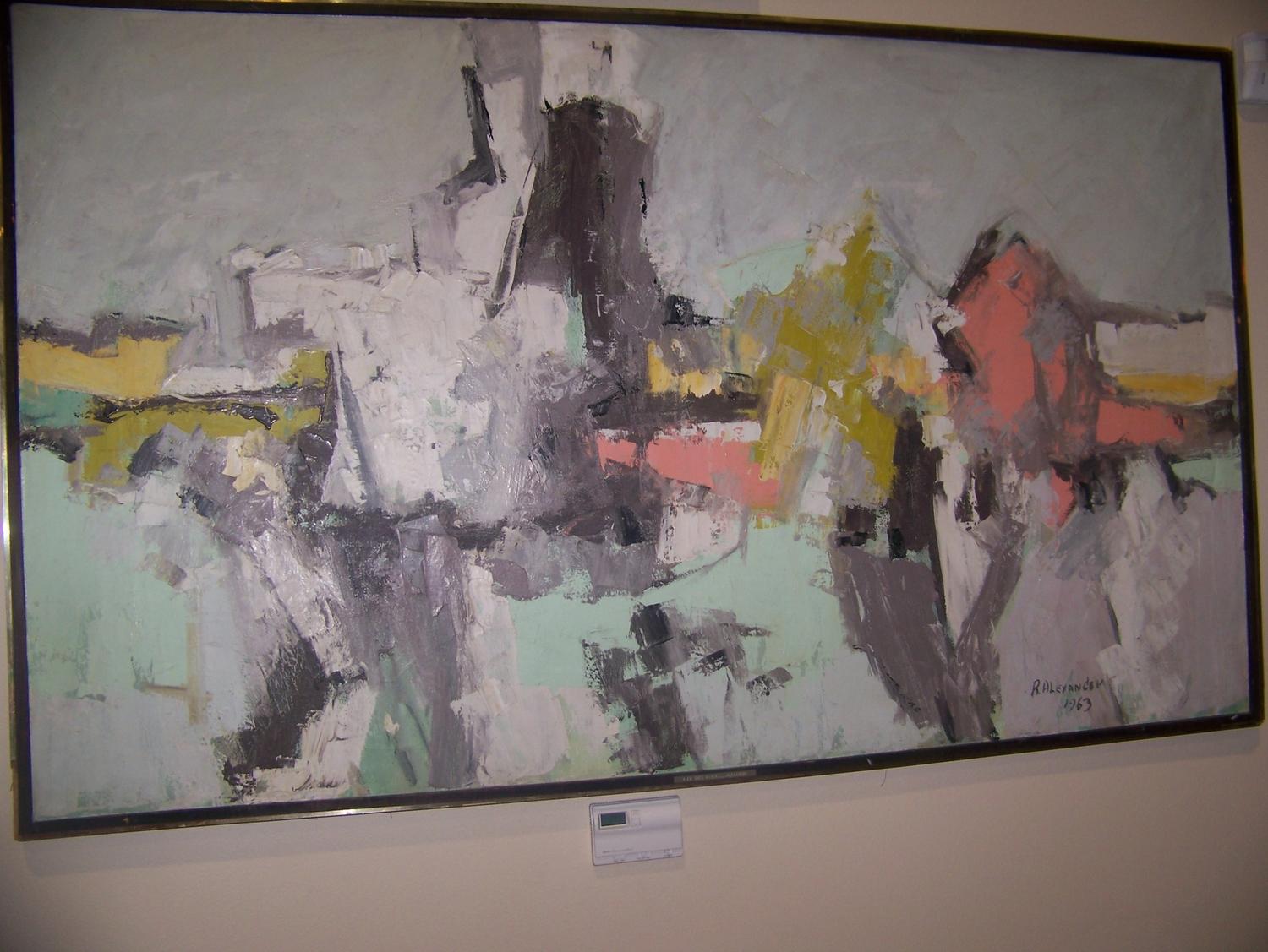 Abstract Vintage Painting R. Alexander