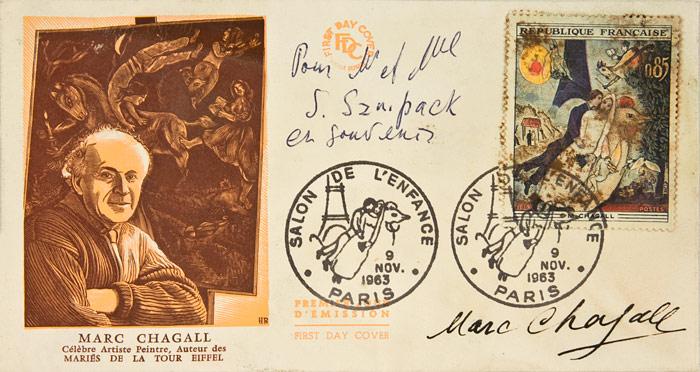 First Day Cover by Marc Chagall