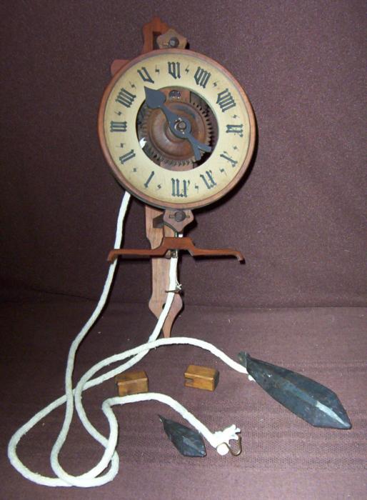 Bott Vintage Swiss Wooden Clock w/ Weight All Wood