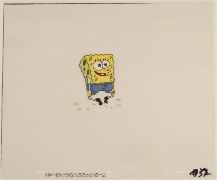 Jumping SpongeBob Dust Original Production Cel Art