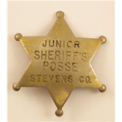 Stevens County Junior Sheriff's Posse Badge