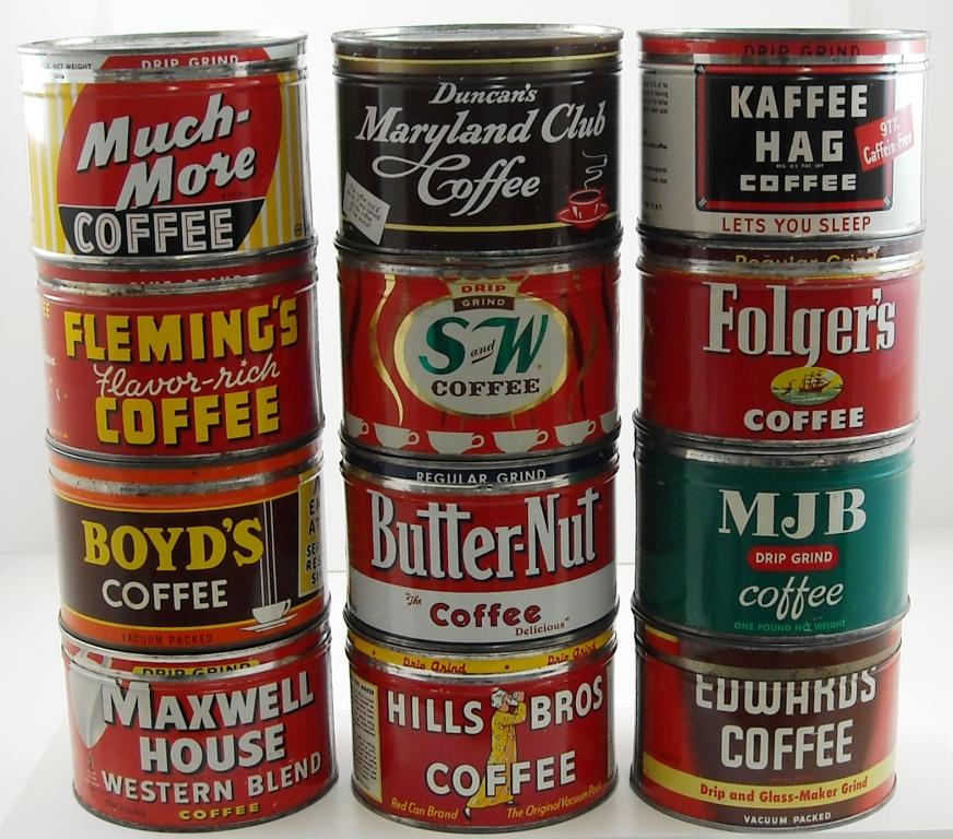 12 Key-Wind Coffee Tins