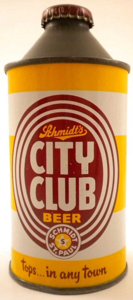 Schmidt's City Club Beer Cone-Top Can