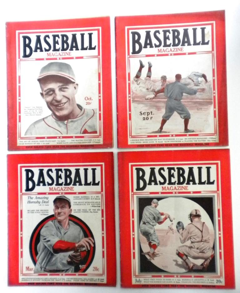 Four 1928 Baseball Magazines
