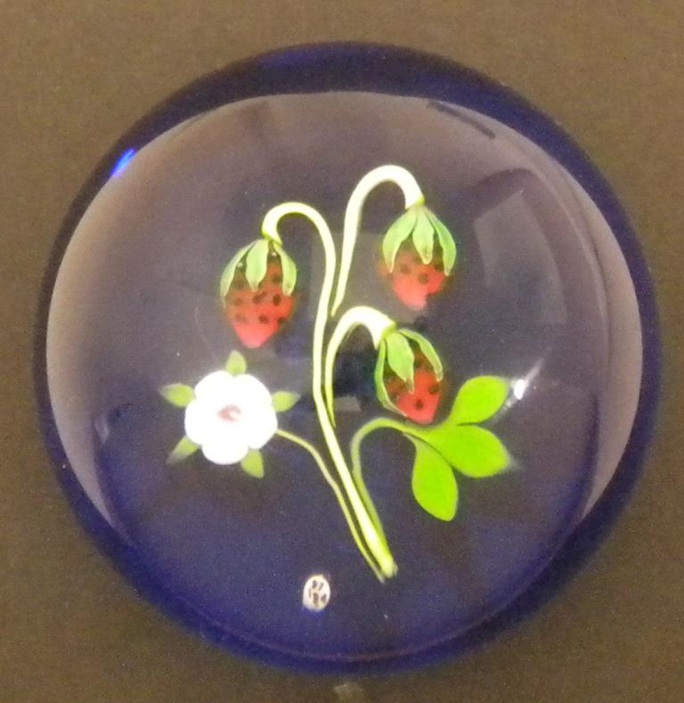 Baccarat Strawberry Paperweight, 1974