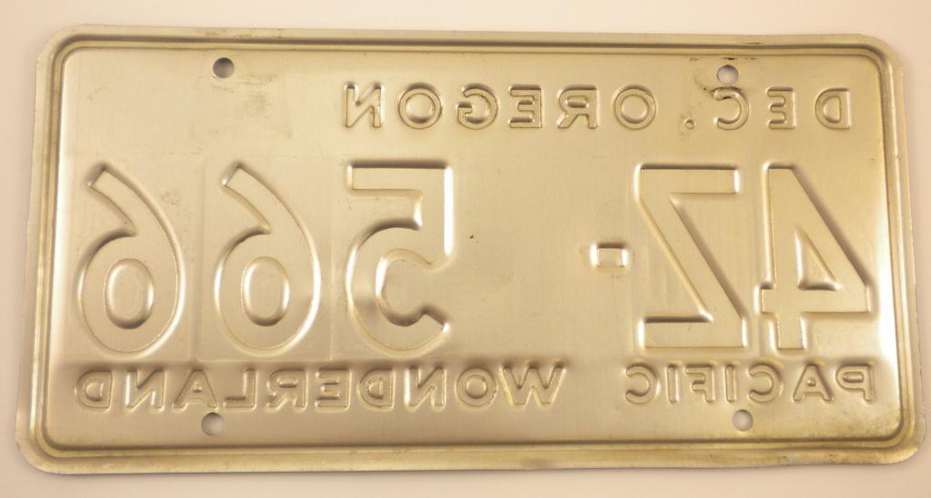 Pacific Wonderland License Plate, 1964