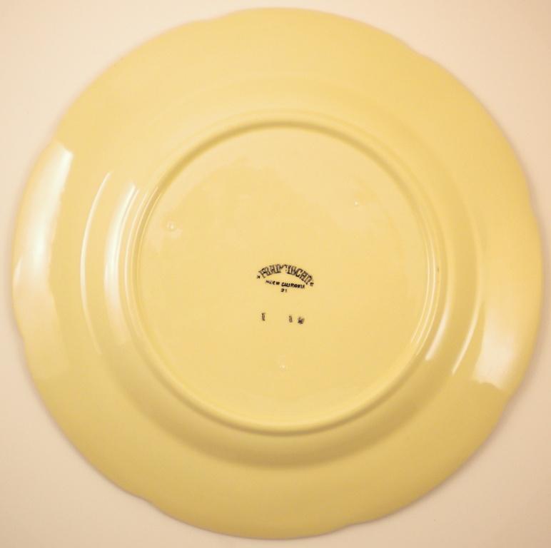 Eight Franciscan Ware Apple Pattern Dinner Plates