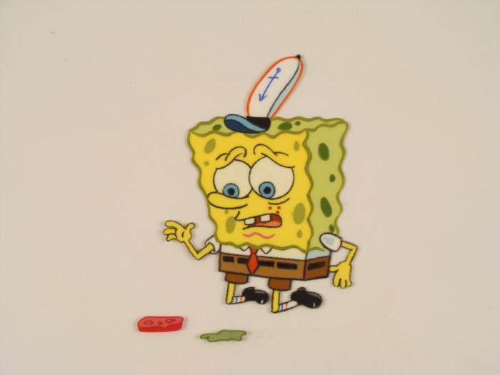 Tomato Lettuce Fall Original SpongeBob Production Cel