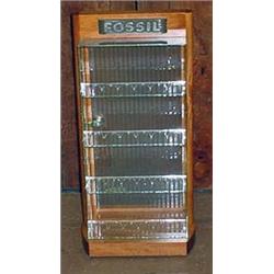 FOSSIL WATCH DISPLAY CASE W/ KEY - Approx. 12.5" w