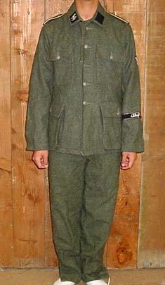 WW2 GERMAN NAZI WAFFEN SS TUNIC AND PANTS - MEDIUM