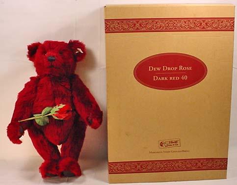 STEIFF DEW DROP ROSE TEDDY BEAR IN ORIG. BOX - GRO