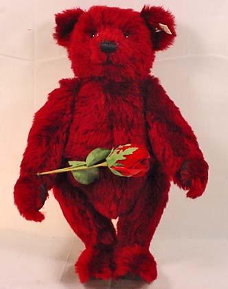 STEIFF DEW DROP ROSE TEDDY BEAR IN ORIG. BOX - GRO
