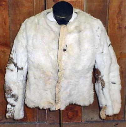 WW2 GERMAN EASTERN FRONT RABBIT FUR JACKET - MEDIU