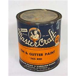 VINTAGE MASTER CRAFT PAINT ADVERTISING TIN - BADGE
