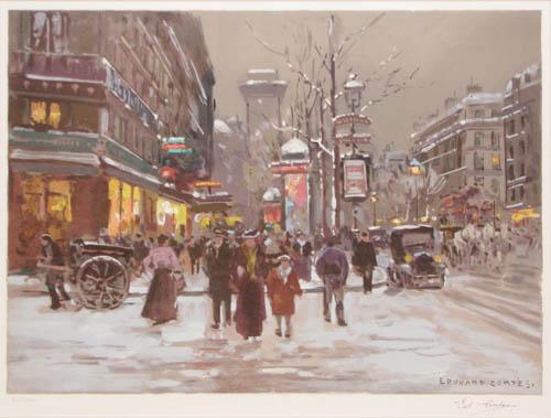 pair of Framed Edouard Cortes prints